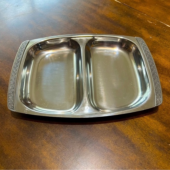 Vintage | Dining | Vintage Stainless Steel Divided Relish Tray Dish ...